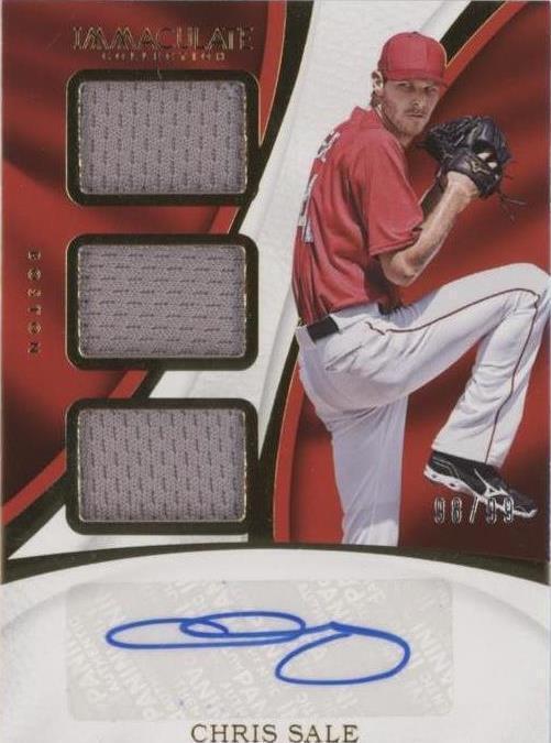 2017 Panini Immaculate Collection - Immaculate Triple Material Autographs Chris Sale #TMA-CS /99 ...