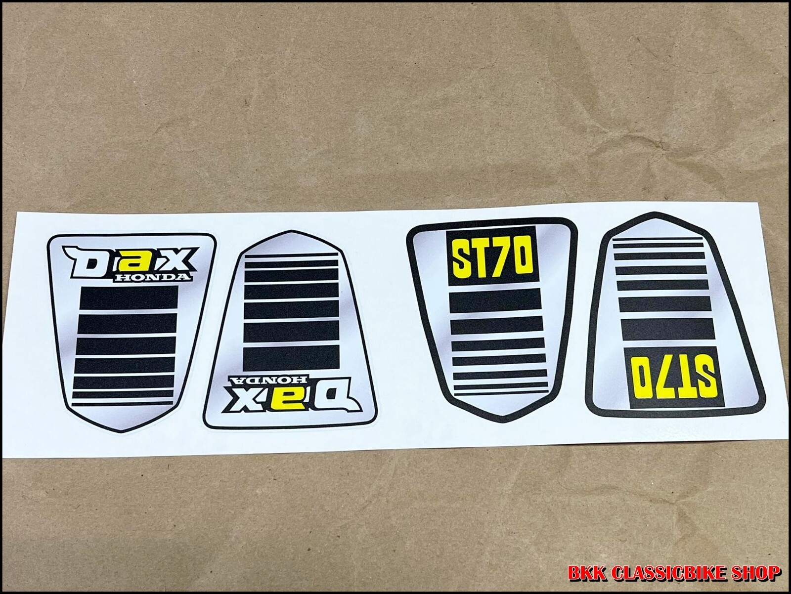 Dax 70 CT70 ST70 Sticker Emblem Fuel Gas Tank yellow Frame Complate | eBay
