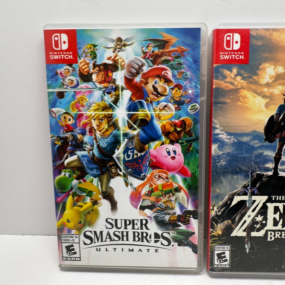 3 EMPTY CASES ONLY - Nintendo Switch Game Case - Super Smash Bros Zelda ...