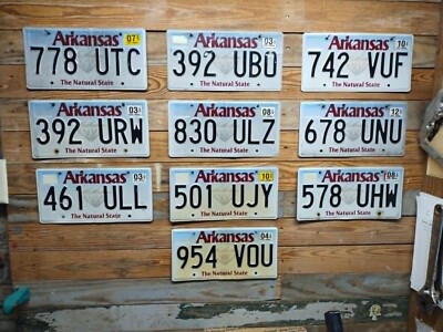 Arkansas 2013? Expired Lot of 10 Craft Grade License Plates Auto Tags ...