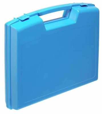 RARAION - Blue Plastic Briefcase Storage Case with Foam - 48mm x 240mm ...