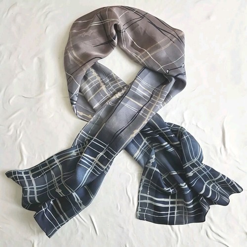 Vintage Stripe Print, 100% SILK SCARF , Machine Hem, 15 X 60 INCH | eBay