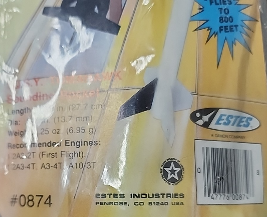 ESTES MINI-SCALE COMBO PAK #0874 NOS. MODEL ROCKET KITS EXOCET MISSILE ...