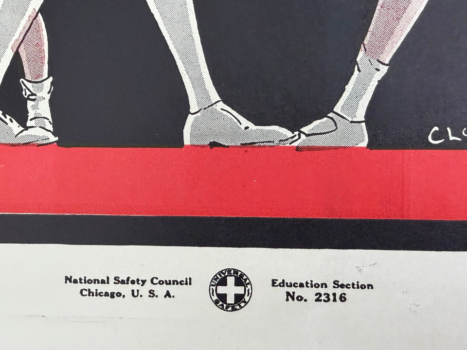 1929 Fireworks Safety Poster National Safety Council July 4th Clotilde ...