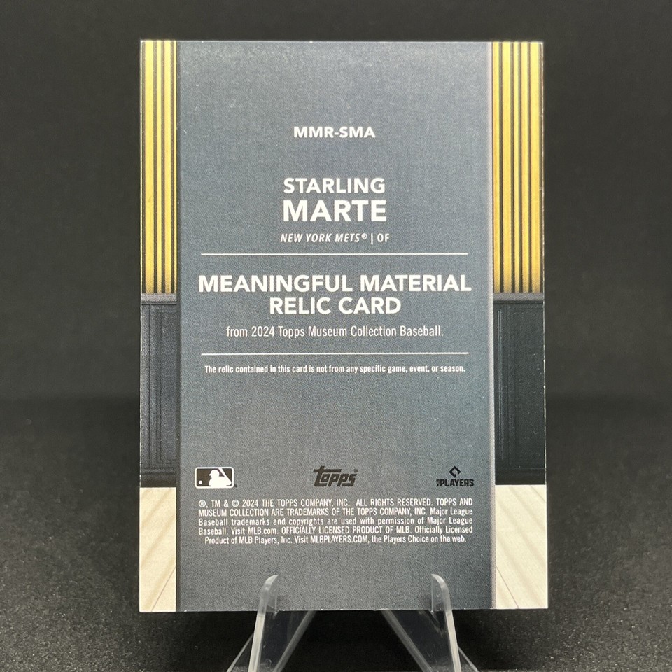 2024 Topps Museum Collection Starling Marte Meaningful Material Bat ...