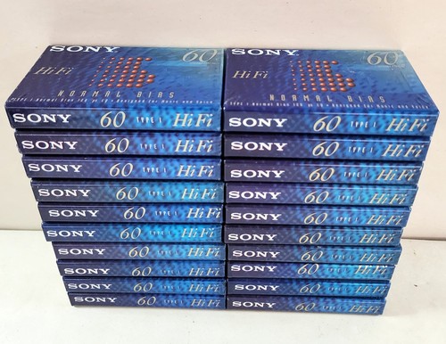 20 Sony C-60HFB Tapes HI-FI Normal Bias Audio Cassette C-60 27242431300 ...