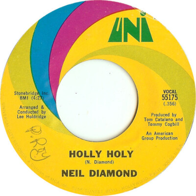 Holly Holy Single Record Vinyl 45 RPM Neil Diamond UNI | eBay