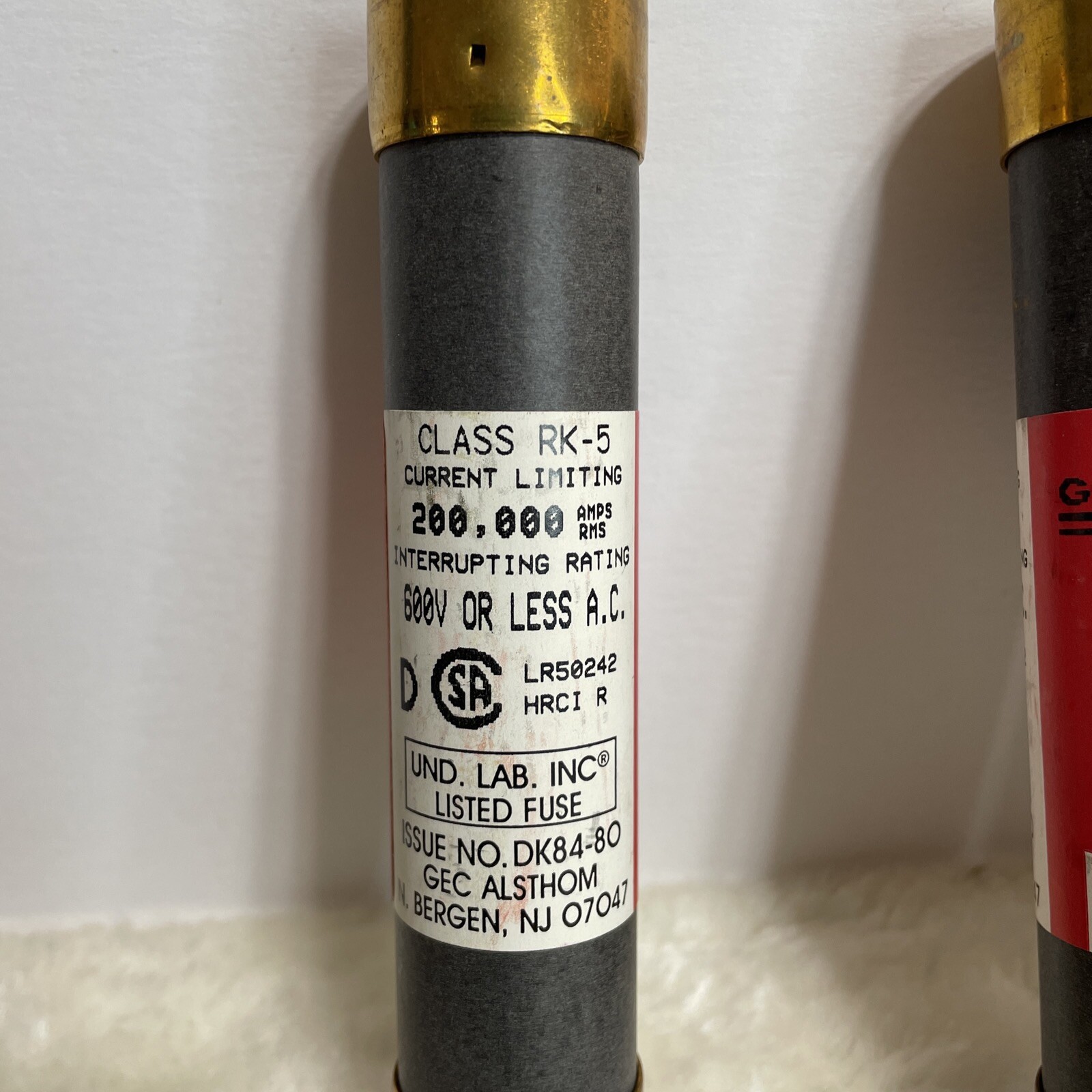 CRS-R40 GEC Alsthom Cefcon Time Delay Fuse 40A,600V,Class RK-5, 200K IR ...