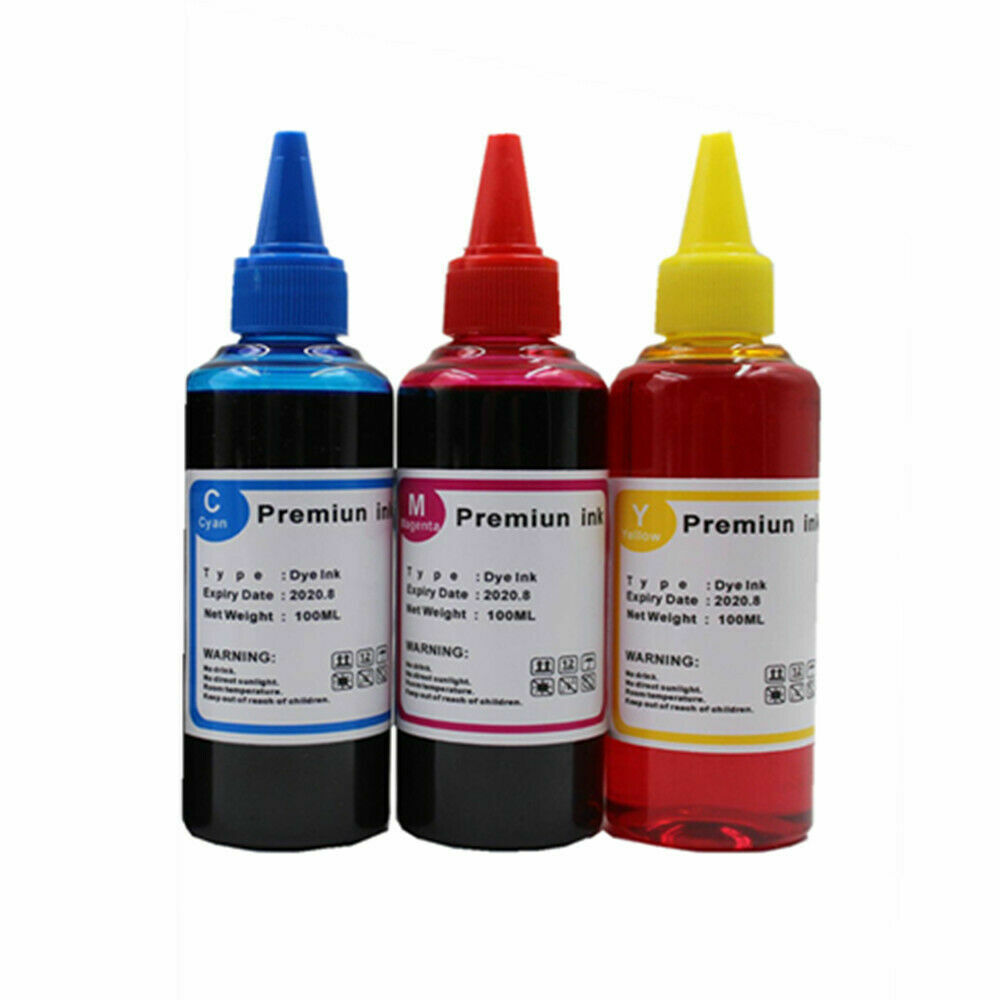 300ml Color Bulk Refill Ink for HP 301 302 deskjet 2630 2632 envy 5030 ...