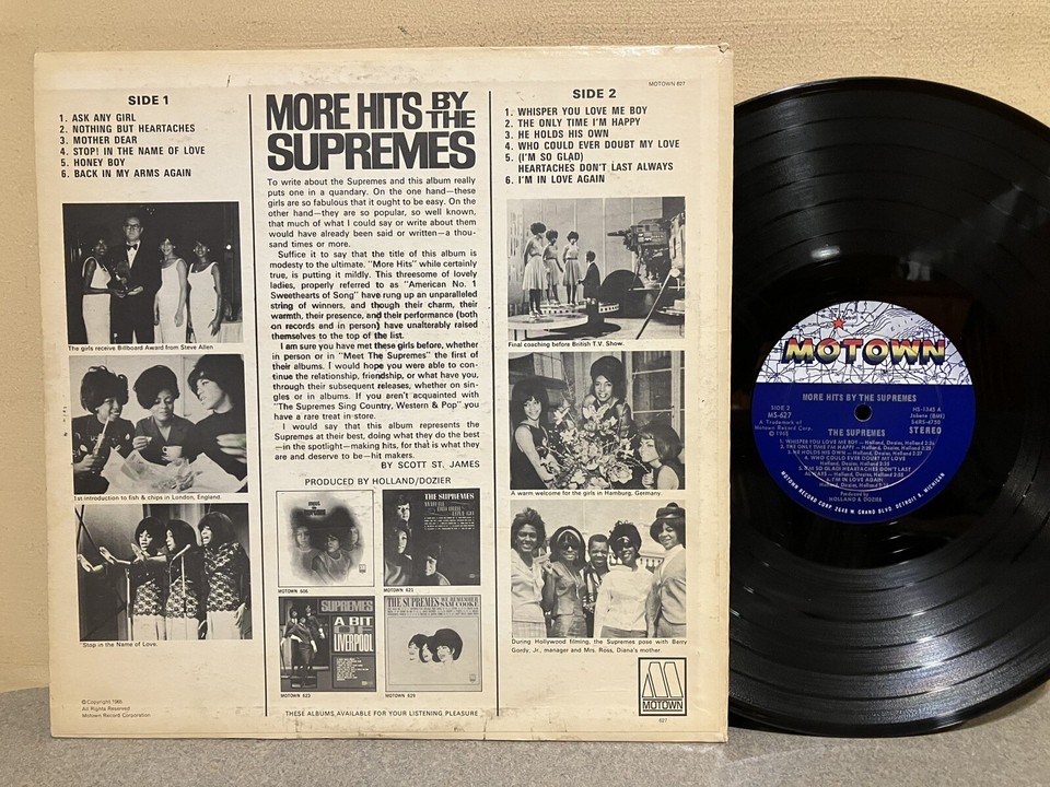 The Supremes More Hits By The Supremes LP 1965 Motown Records MS-627 ...
