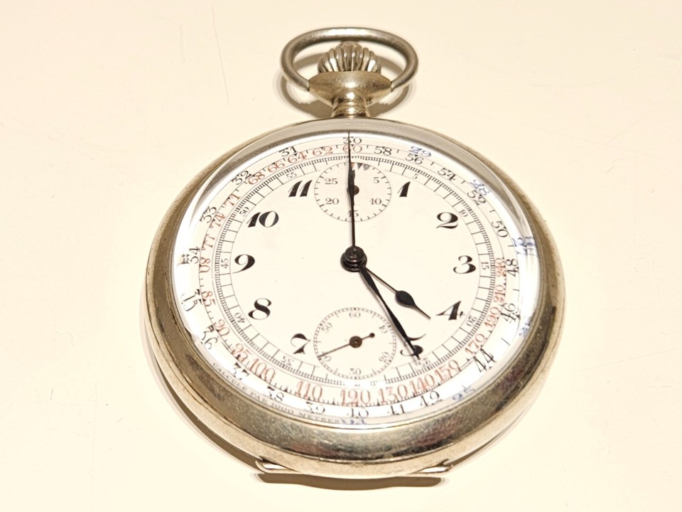 ANTIQUE VERY RARE WW1-WW2 MILITARY MEN POCKET MULTI SCALE CHRONOGRAPH ...