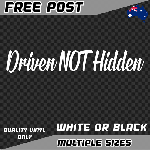 Driven Not Hidden Sticker Car Decal Hot Rod Show Old School Fits Holden ...