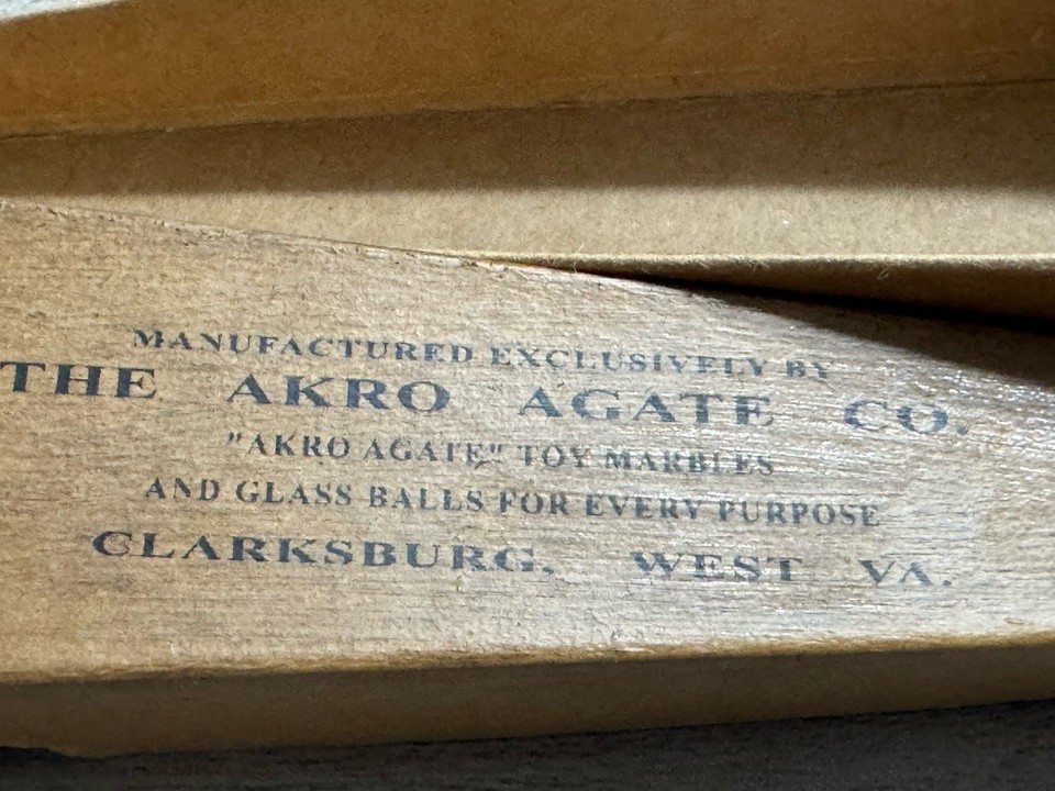 Box of (8) Akro Agate Marbles In Box | eBay