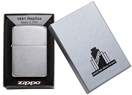 Zippo 1941 Replica Pocket Lighter, Brushed Chrome | eBay