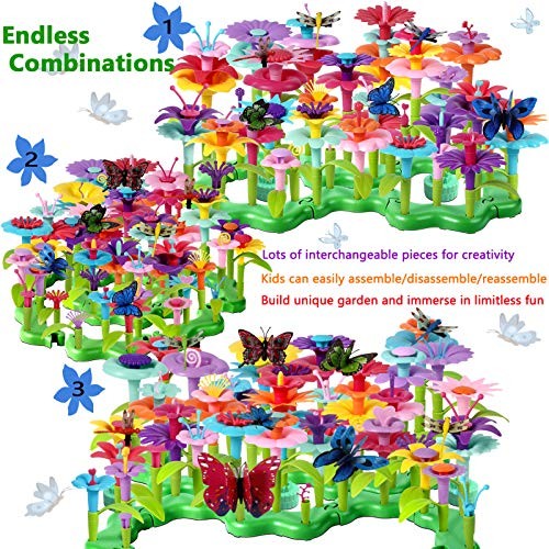 Flower Garden Building Toys, 200 Pcs Build A Garden Toy build a garden ...