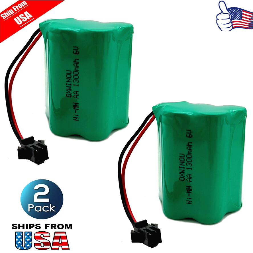 2-Pack Ni-MH SM2P 5SW AA 6V Battery for Sunforce 80 Led Solar Motion ...