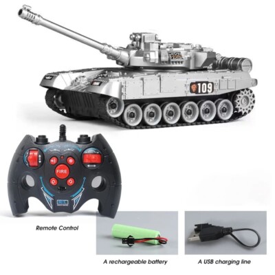 RC Military Tank M1 Leopard 2 Remote Control Toy 1:30 Model for Kids ...