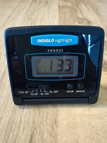 Vintage Timex Indiglo Night-Light Digital Travel Alarm Clock with ...