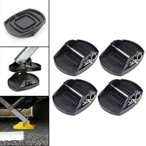 4 Pieces Caravan Jack Pads Wheel Foot Leg Support Fit for RV Trailers ...
