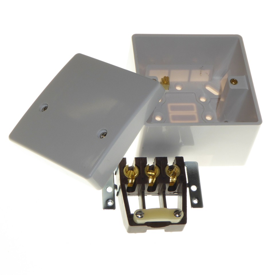 45A Cooker Oven Switch Socket Electrical 45 Amp 1G 2G + 47mm BACK BOX ...