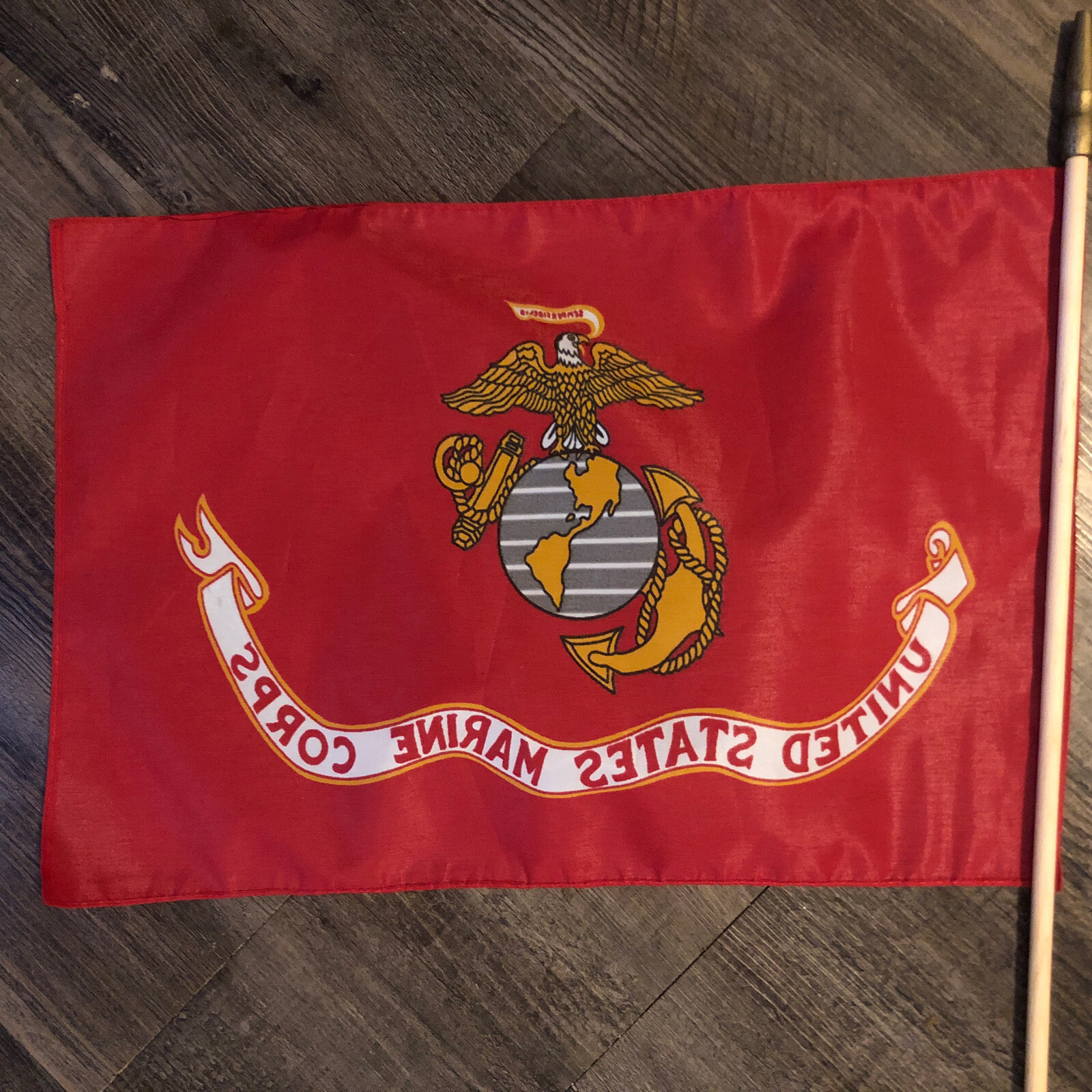 Small Vintage United States Marine Corps Flag Approx 17" x 11.5" with ...