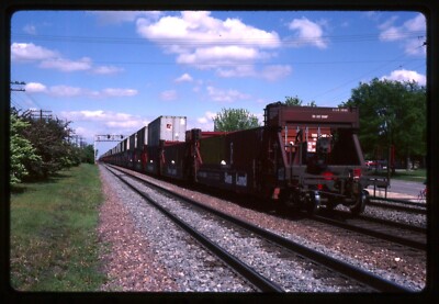 Railroad Slide - NYSW #6845 Sealand Container Flat Car 1989 Western ...