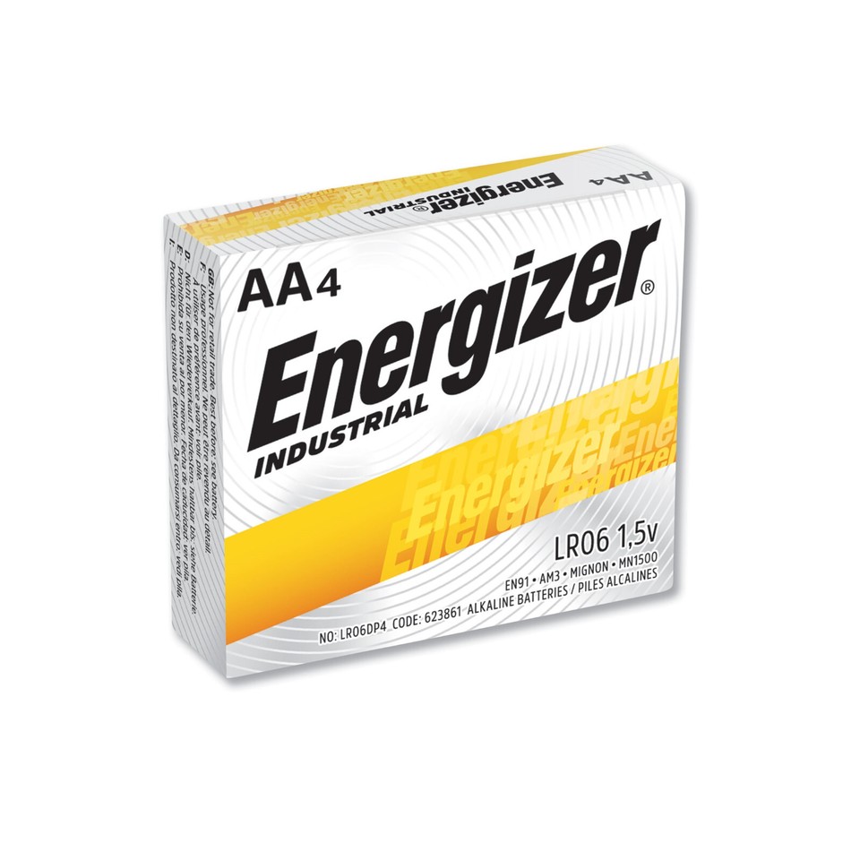 Energizer Industrial EN91 AA Batteries 25 x 4 Packs ( 100 batteries ...