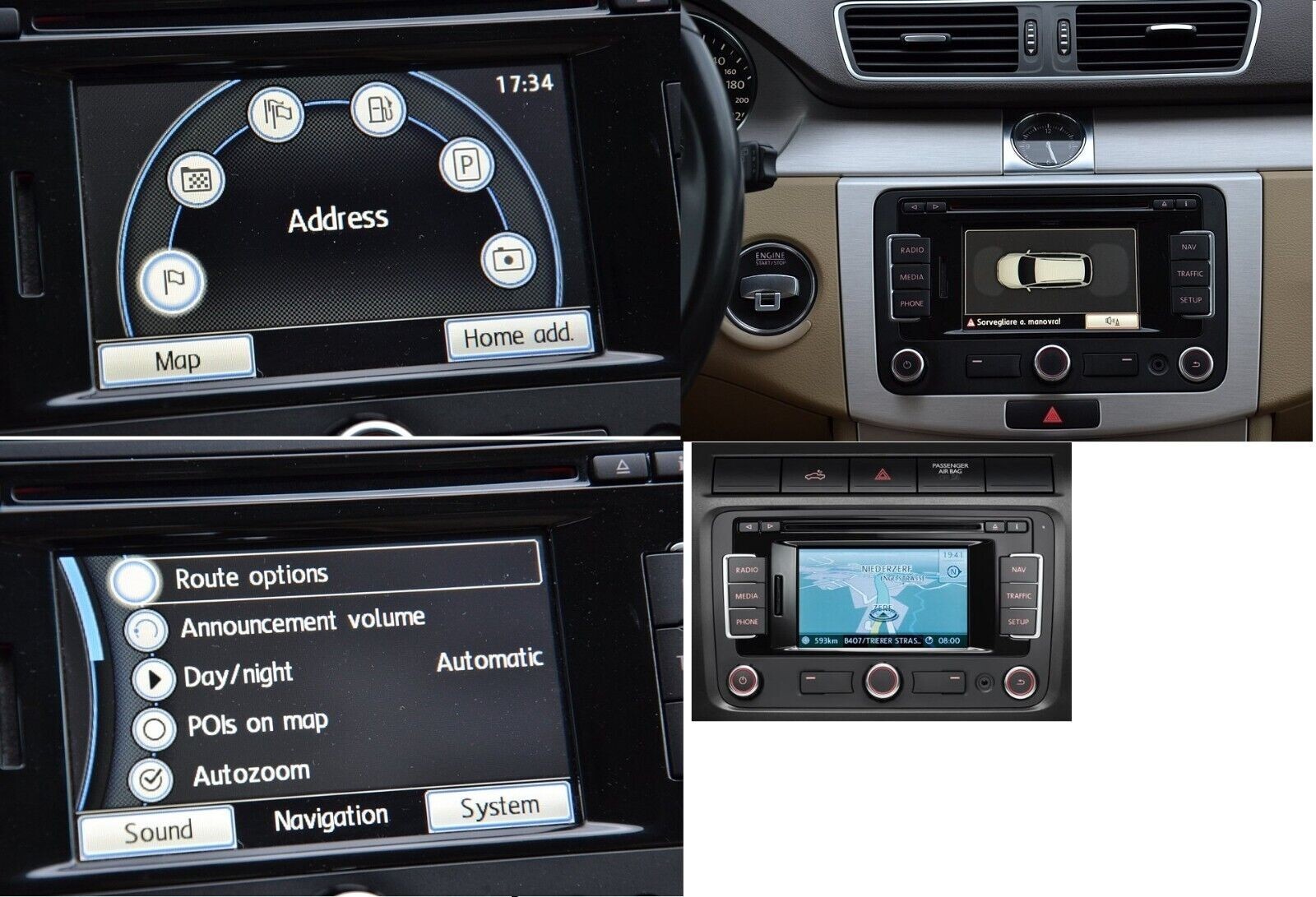 Original VW Navigationssystem RNS 315 EU Touran Caddy Jetta 3C0035279J ...