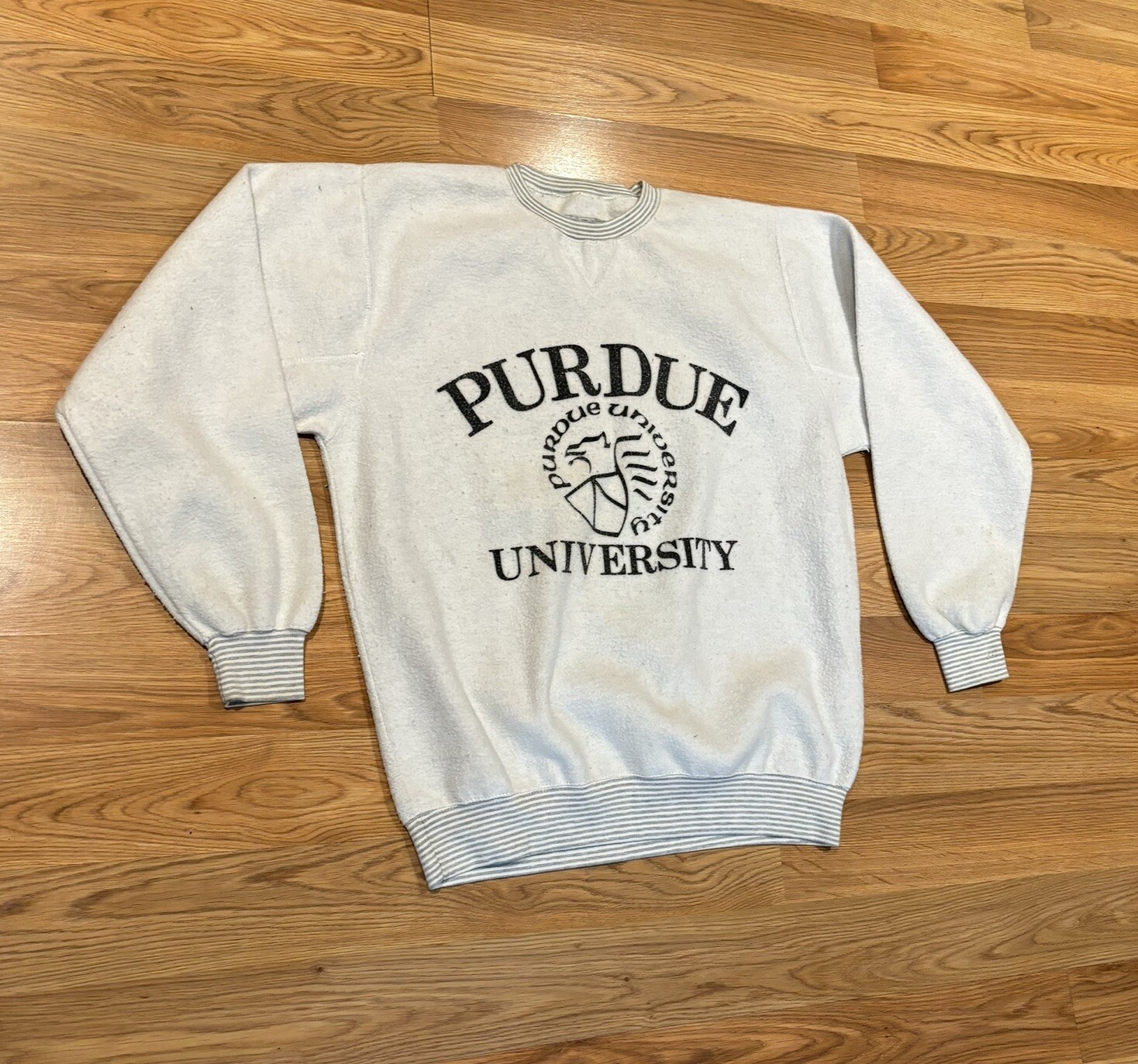 Vintage Purdue University Boilermakers Crest Crewneck Sweatshirt Fleece ...