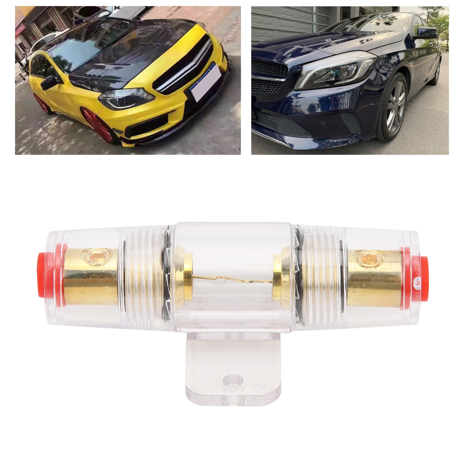 Car Audio Power Fuseholder 60A Copper Inline Fuse Block Protection For ...
