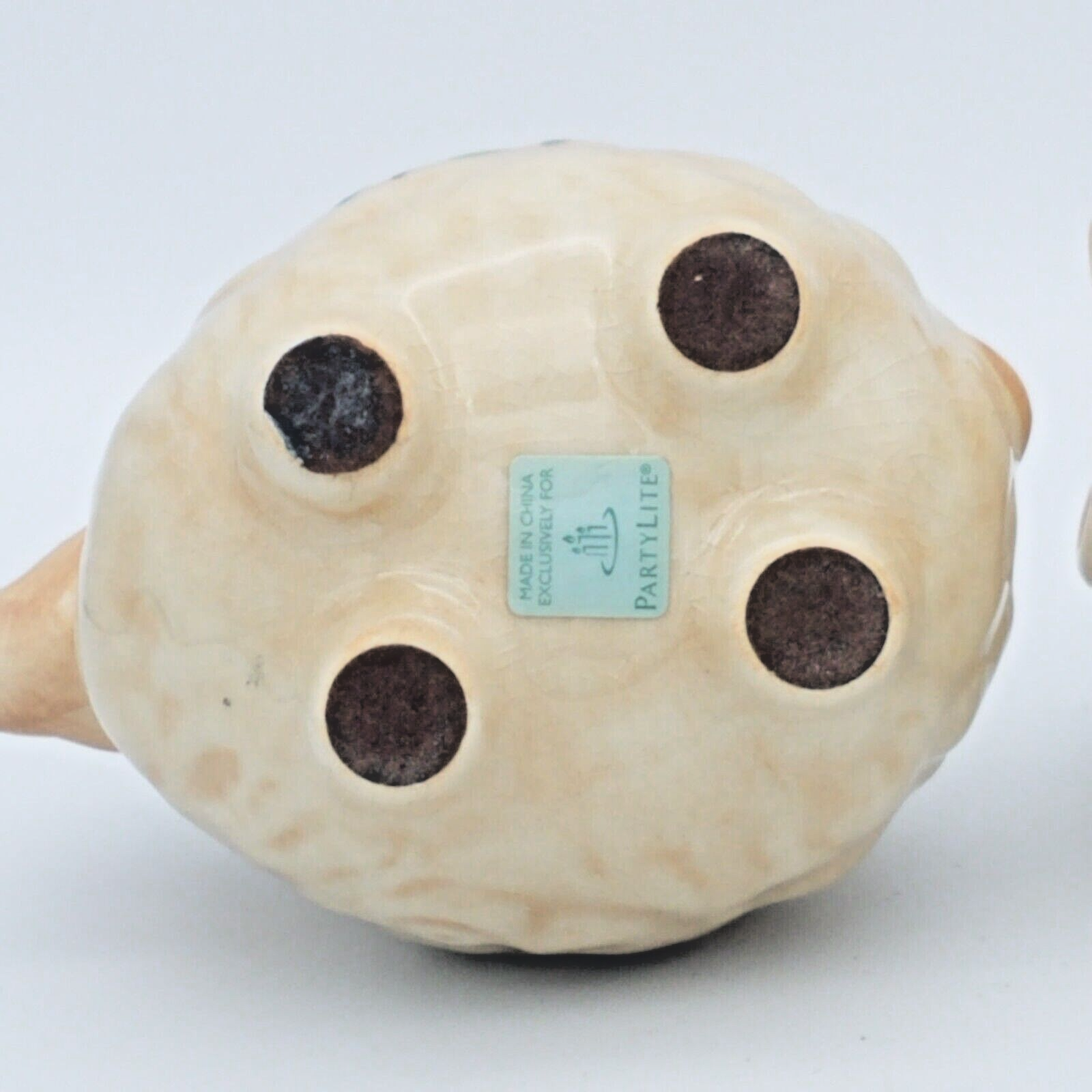 PartyLite Sheep Candle Holders Country Comfort Tea Light Lamb Ceramic ...