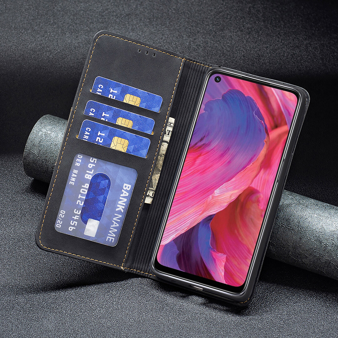 For OPPO A54 A74 A94 A93 A55 5G A54S A15 A16S A72 Case Leather Wallet ...