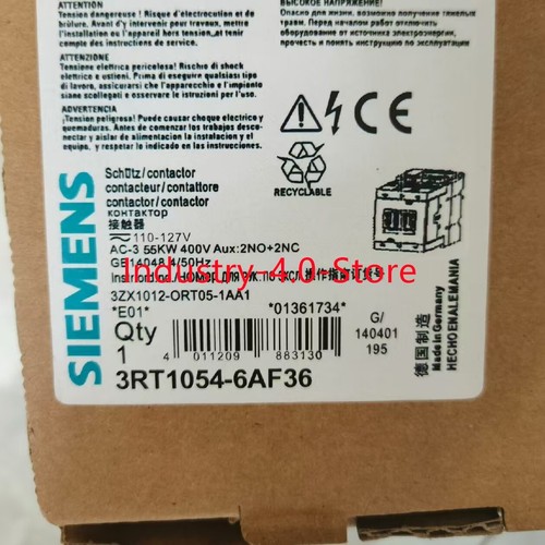 New Siemens 3RT1054-6AF36 3RT1 054-6AF36 Contactor | eBay