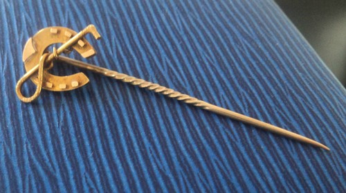 Early 15ct Gold Stick or Hunting Stock Pin 1907 Horse Riding Crop and ...