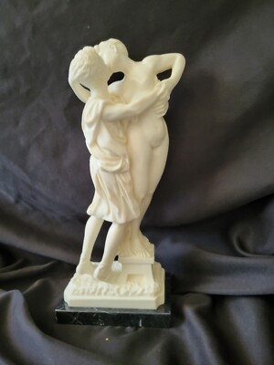 VTG A. Santini Pygmalion & Galatea Nude Kissing Sculpture W/Marble Base ...