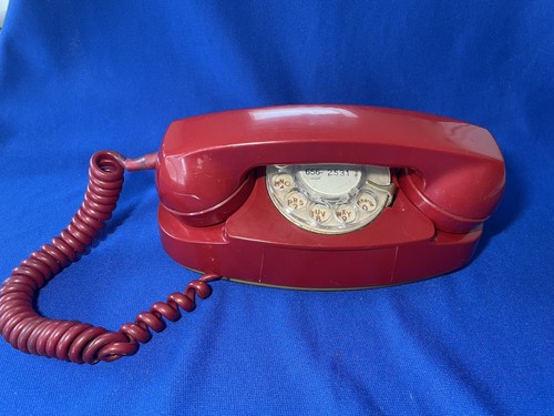 Telephone Western Electric Deep Red “Princess” Rotary Dial Phone ...
