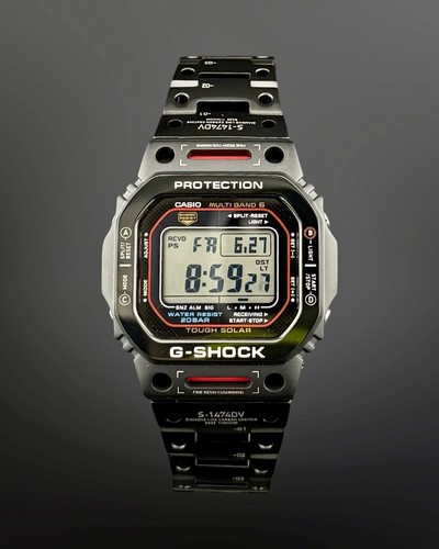 Custom Casio G-Shock GW-M5610U Black Mecha Mod – Stainless Steel Strap ...