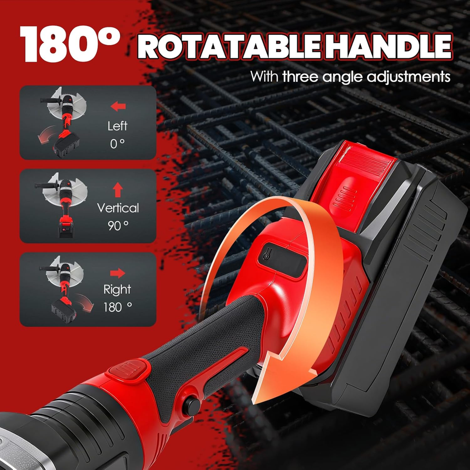 36V Cordless Rebar Cutter - Fast Cuts in 4-5 Seconds, Portable Case ...