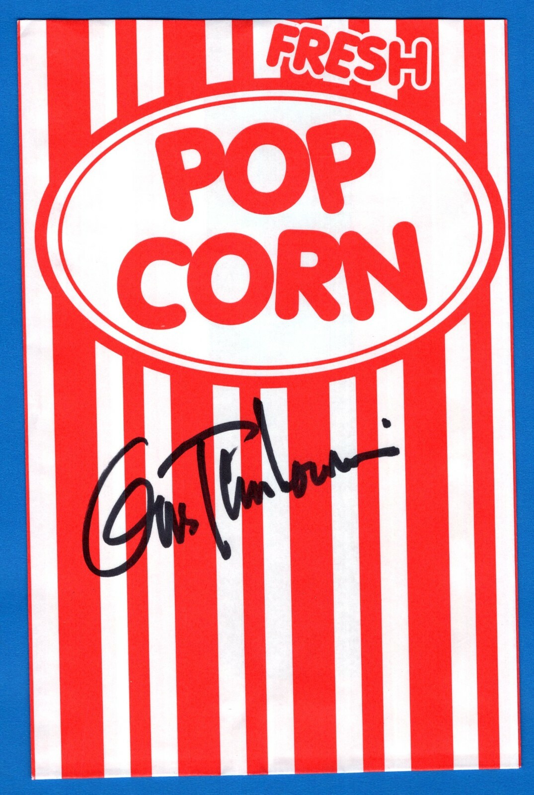 Gus Trikonis West Side Story Actor Hand Signed Autograph 5x7.5 Popcorn ...