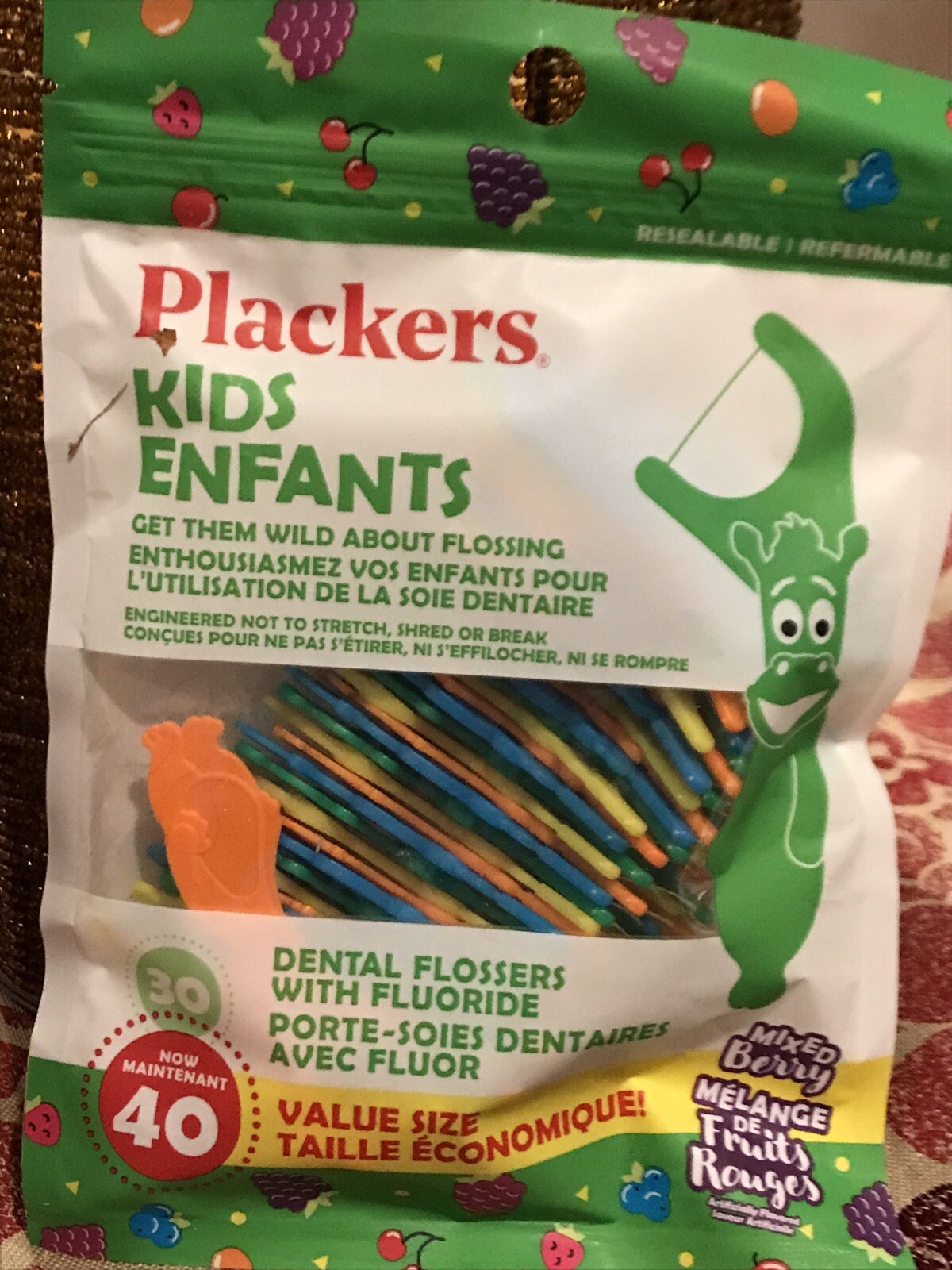 3x Plackers Kids Dental Flossers Floss Picks Mixed Berry 120 for sale ...