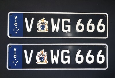 Victorian EURO Personalised Custom Registration Rego Plate - Volkswagen ...