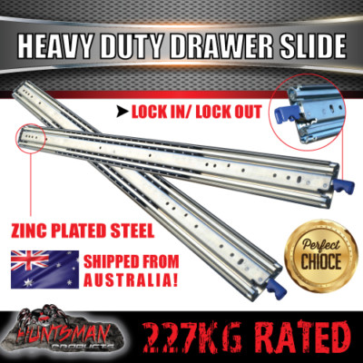 227kg Locking Drawer Slides 914 - 1625mm Heavy Duty Fridge runner full ...