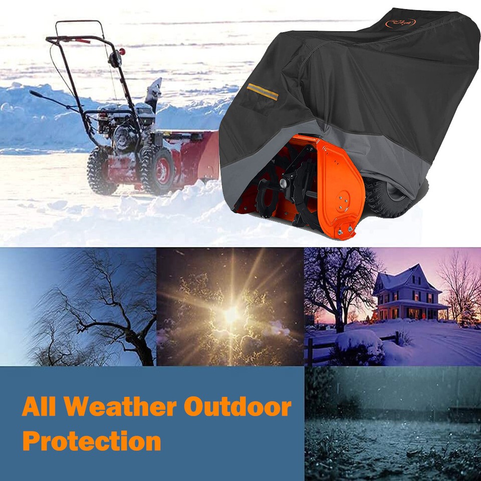 600D Heavy Duty Two Stage Snow Blower Thrower Cover Waterproof Wind UV ...