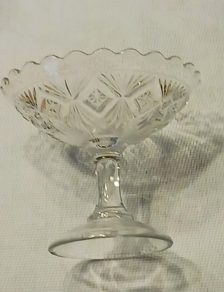 1894 Bryce Higbee EAPG Melrose 4 1/2" Tall, 5 3/4" Diam Sheaf & Diamond ...