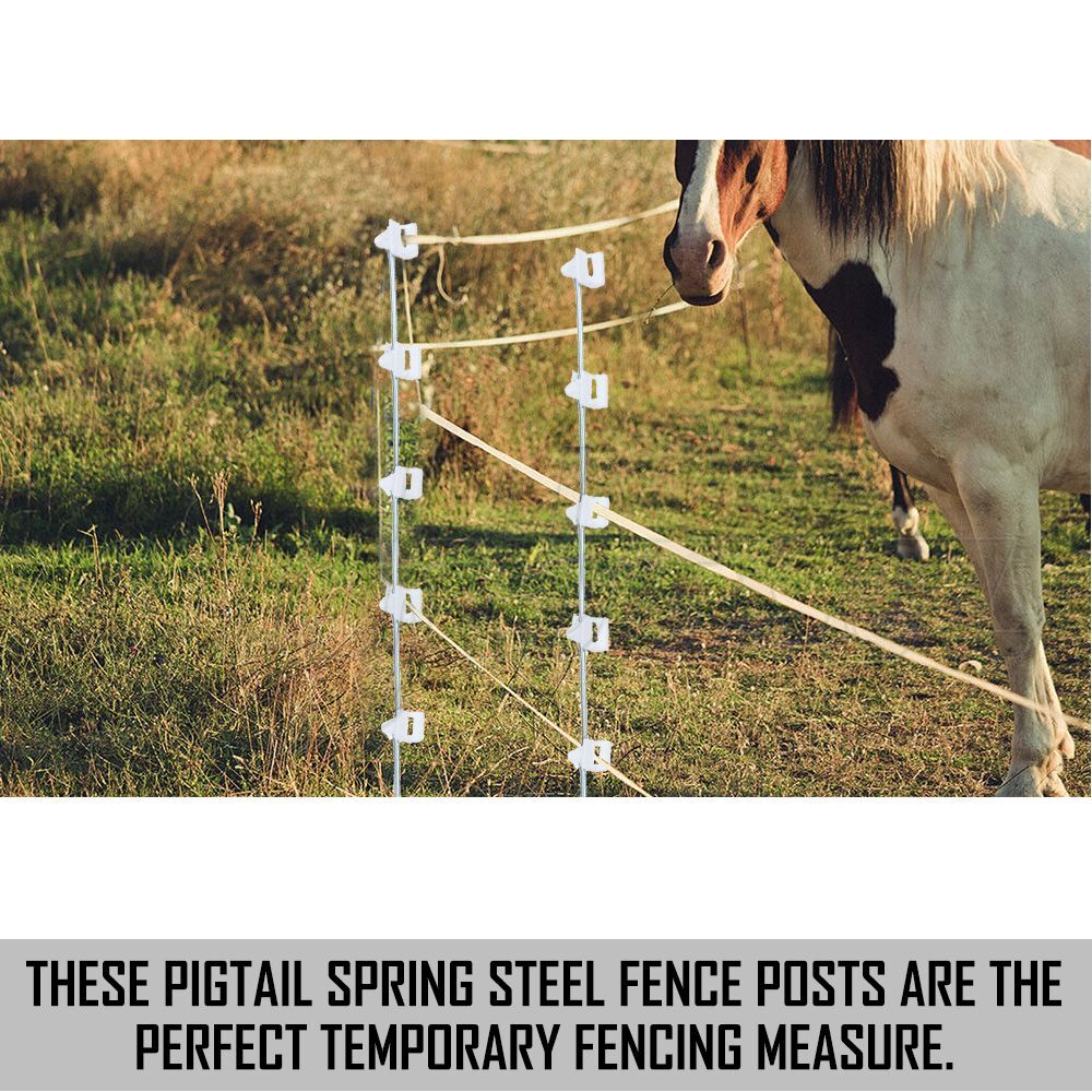 60X Multi Wire Steel Post Step In Electric Fence Pigtail Strip Graze ...