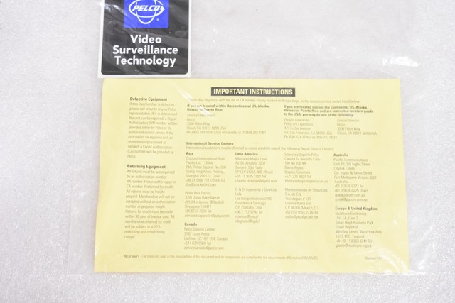 Pelco CM6700-MXB2 CM6700 Matrix 16 In X 2 Out 120VAC for sale online | eBay