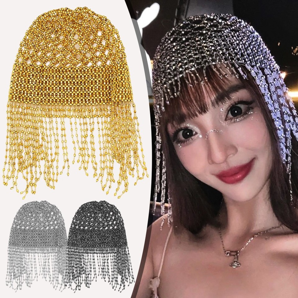Beaded Flapper Cap Headpiece Vintage Style Roaring 20s Head Jewelry ...