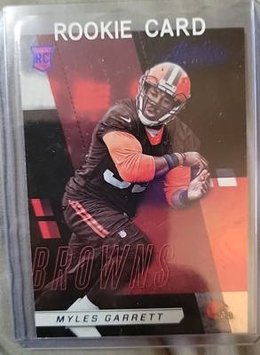 2017 Absolute Myles Garrett Rookie Card Cleveland Browns #158 | eBay
