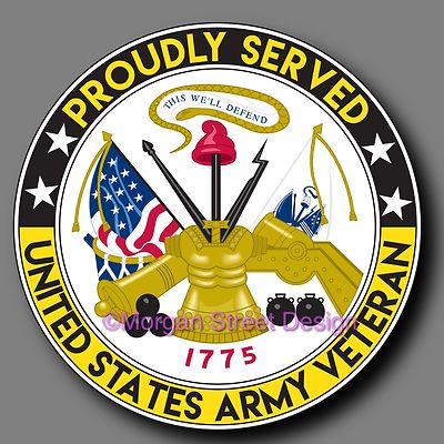 Army Veteran Decal Sticker 4" | eBay