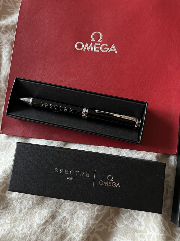 OMEGA Watch Pen / Silk Pocket Square RARE Spectre James Bond 007 VIP ...